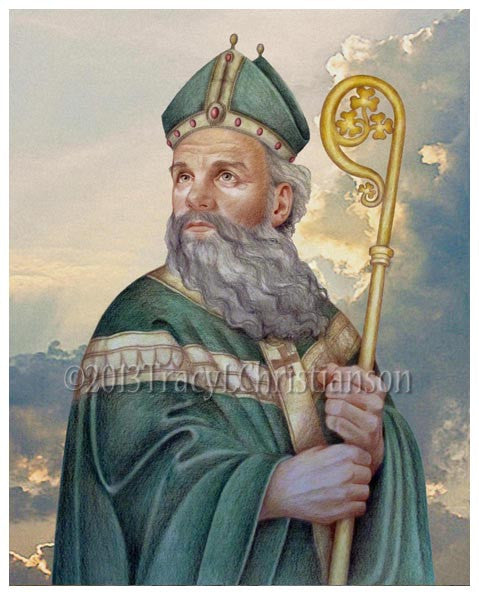 St. Patrick (B) Print - Portraits of Saints