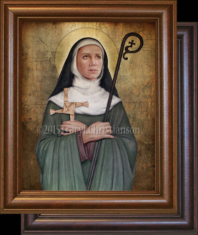 St. Brigid of Ireland Framed - Portraits of Saints