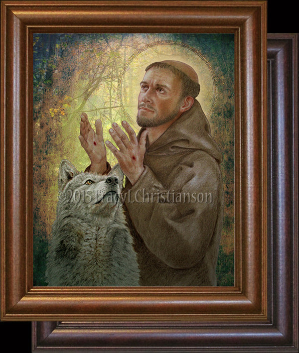 St. Francis of Assisi (B) Framed - Portraits of Saints