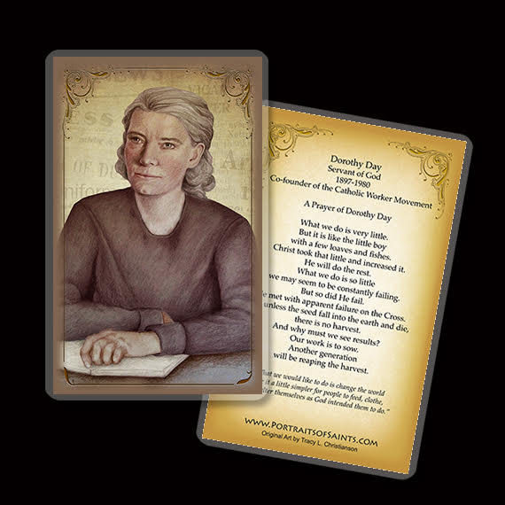 Dorothy Day Holy Card - Portraits of Saints