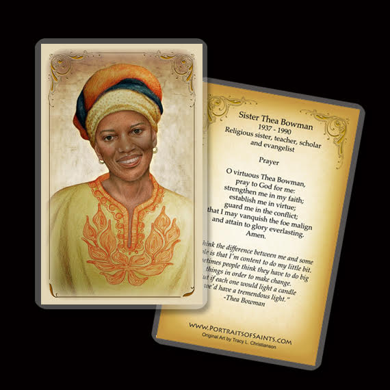 Sr. Thea Bowman Holy Card - Portraits of Saints