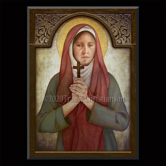 St. Penelope Plaque & Holy Card Gift Set - Portraits of Saints