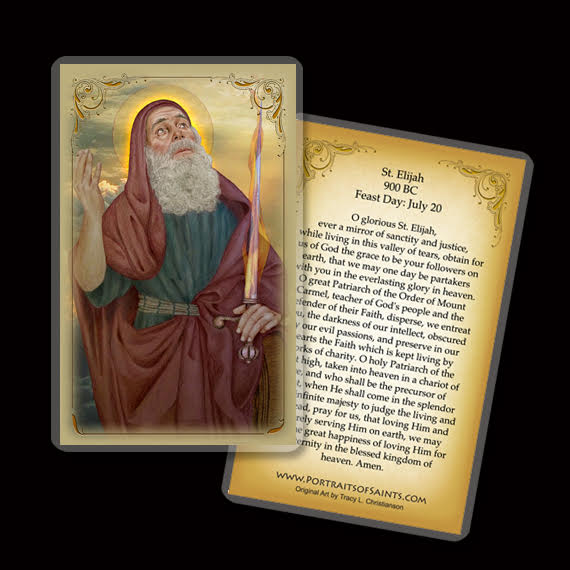 St. Elijah Holy Card - Portraits of Saints