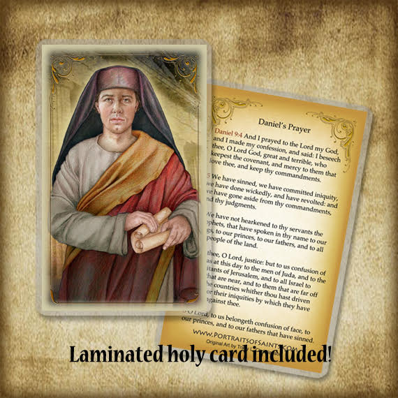 St. Daniel the Prophet Pendant & Holy Card Gift Set - Portraits of Saints