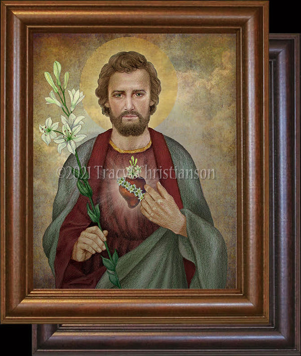 St. Joseph Chaste Heart Framed - Portraits of Saints