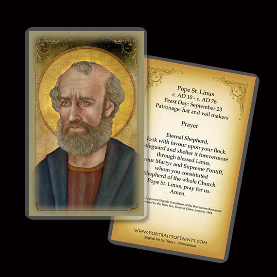 Pope St. Linus Holy Card - Portraits of Saints