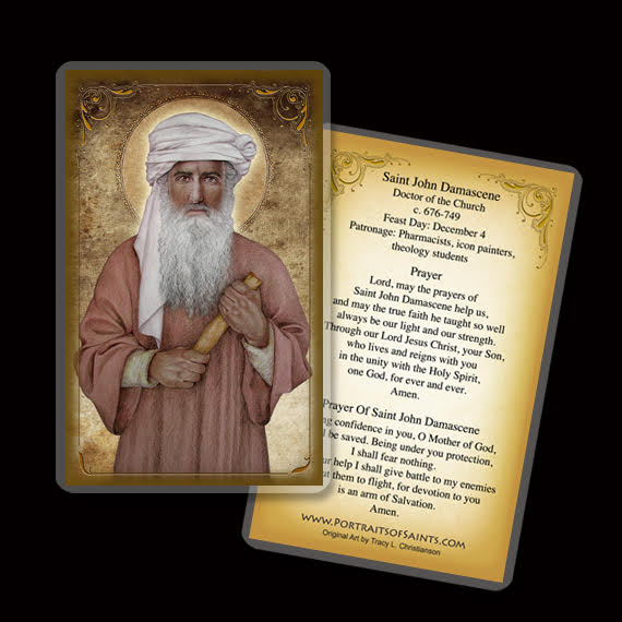 St. John Damascene Holy Card - Portraits of Saints
