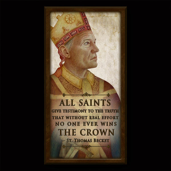 St. Thomas Becket Inspirational Plaque - Portraits of Saints