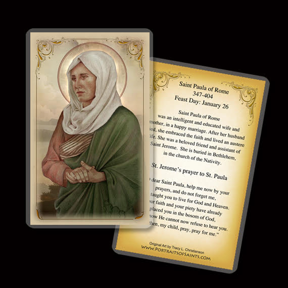 St. Paula of Rome Holy Card - Portraits of Saints