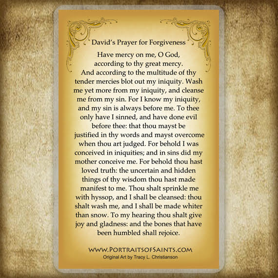St. King David Holy Card - Portraits of Saints