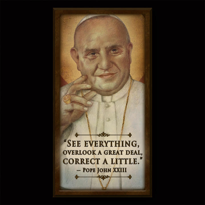 Pope St. John XXIII Inspirational Plaque - Portraits of Saints