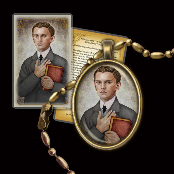 Bl. Ivan Merz Pendant & Holy Card Gift Set - Portraits of Saints