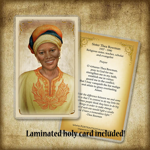 Sr. Thea Bowman Pendant & Holy Card Gift Set - Portraits of Saints