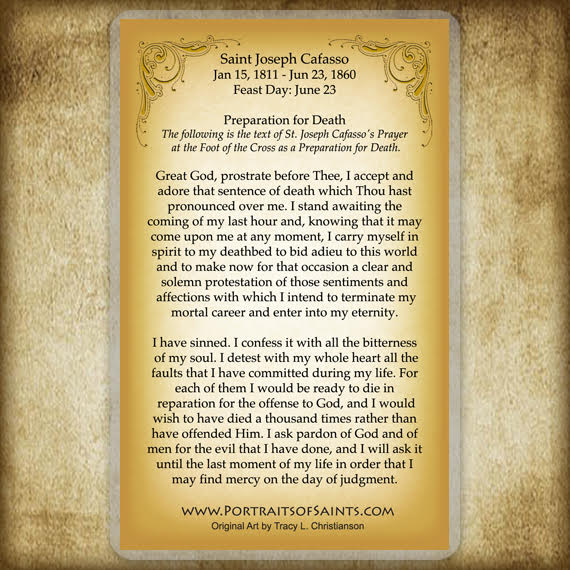 St. Joseph Cafasso Holy Card - Portraits of Saints