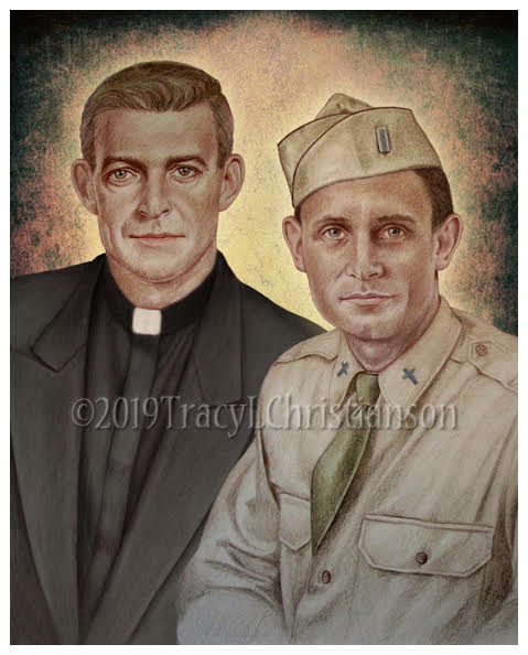 Venerable Fr. Emil Kapaun and Fr. Vincent Capodanno Print - Portraits ...