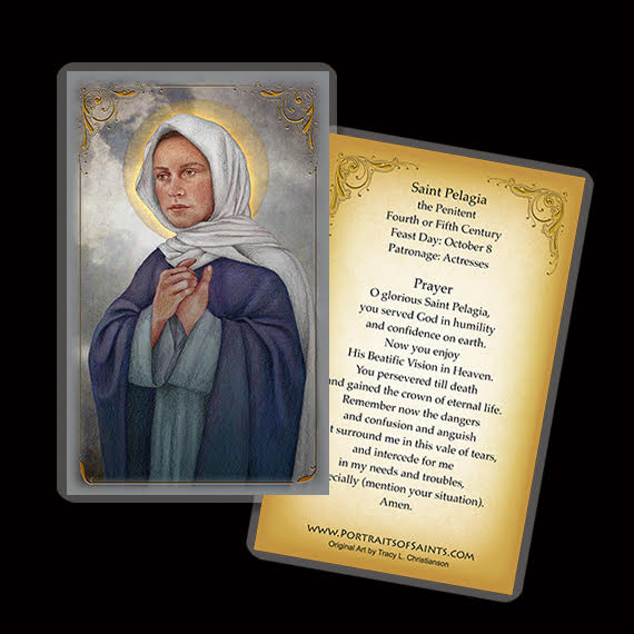 St. Pelagia the Penitent Holy Card - Portraits of Saints