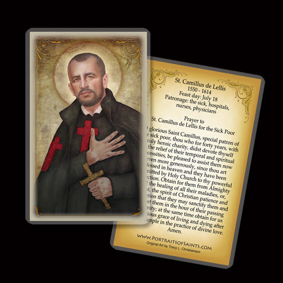 St. Camillus de Lellis Holy Card - Portraits of Saints