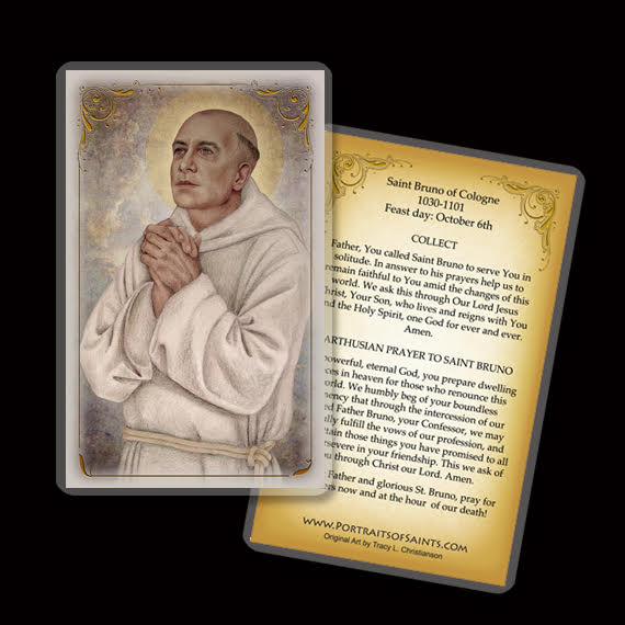 St. Bruno of Cologne Holy Card - Portraits of Saints