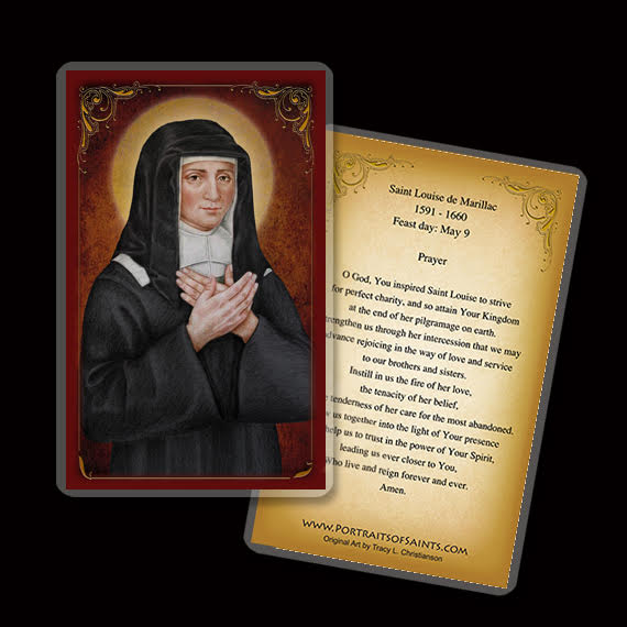 St. Louise de Marillac Holy Card - Portraits of Saints