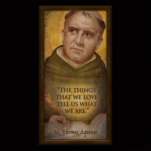 St.Thomas Aquinas Inspirational Plaque - Portraits of Saints