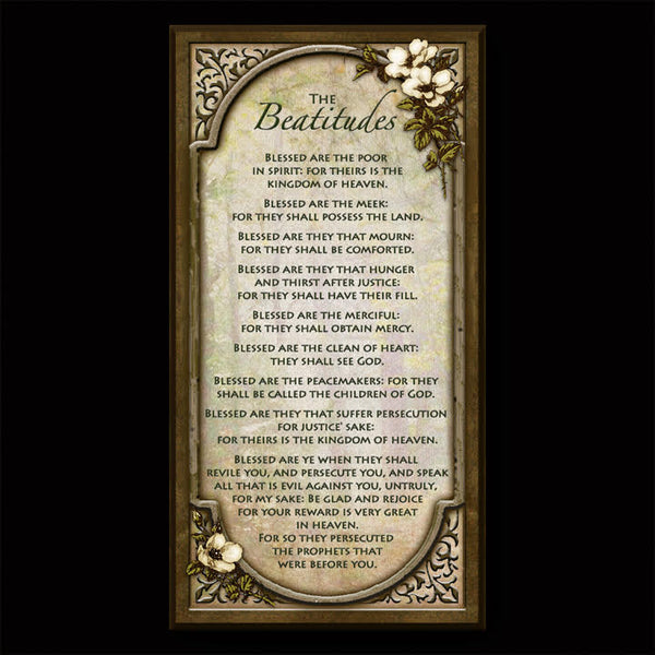 The Beatitudes Inspirational Plaque - Portraits of Saints