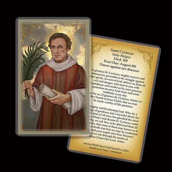 St. Cyriacus Holy Card - Portraits of Saints